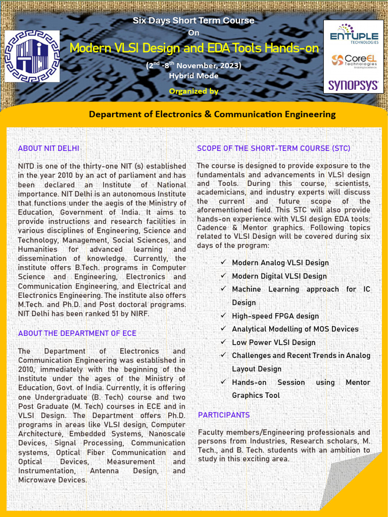 STC VLSI Brochure | PDF | Electronic Engineering | Engineering STC VLSI Brochure | PDF | Electronic Engineering | Engineering