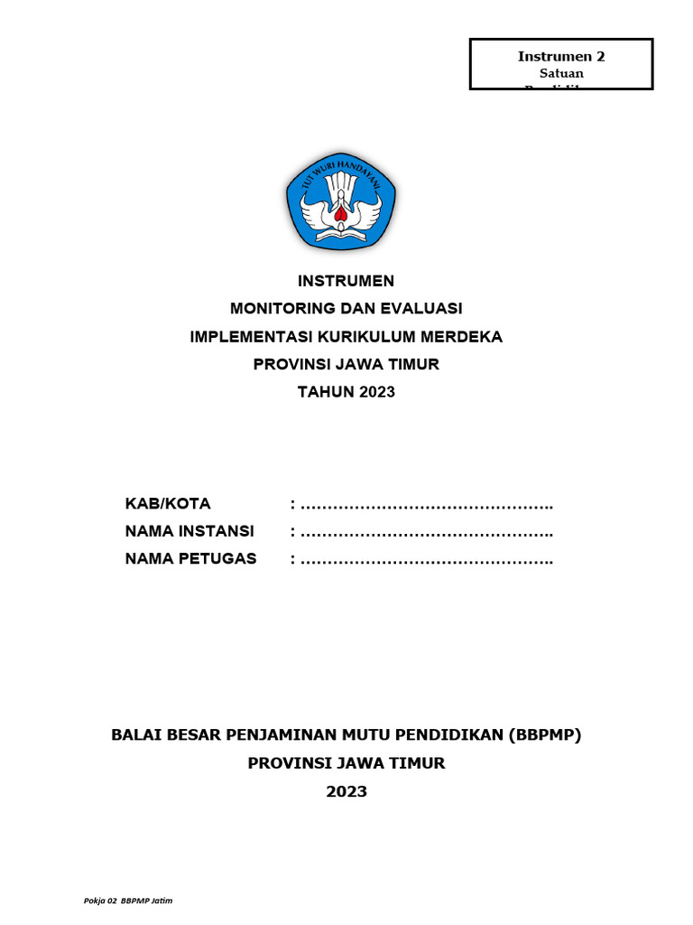 Instrumen Pendampingan IKM - Sekolah-KS - 2023 | PDF | Karier & Perkembangan