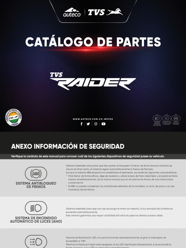 Catalogo de Partes Raider 125 Oct My23 Final | PDF | Arandela (Hardware ...