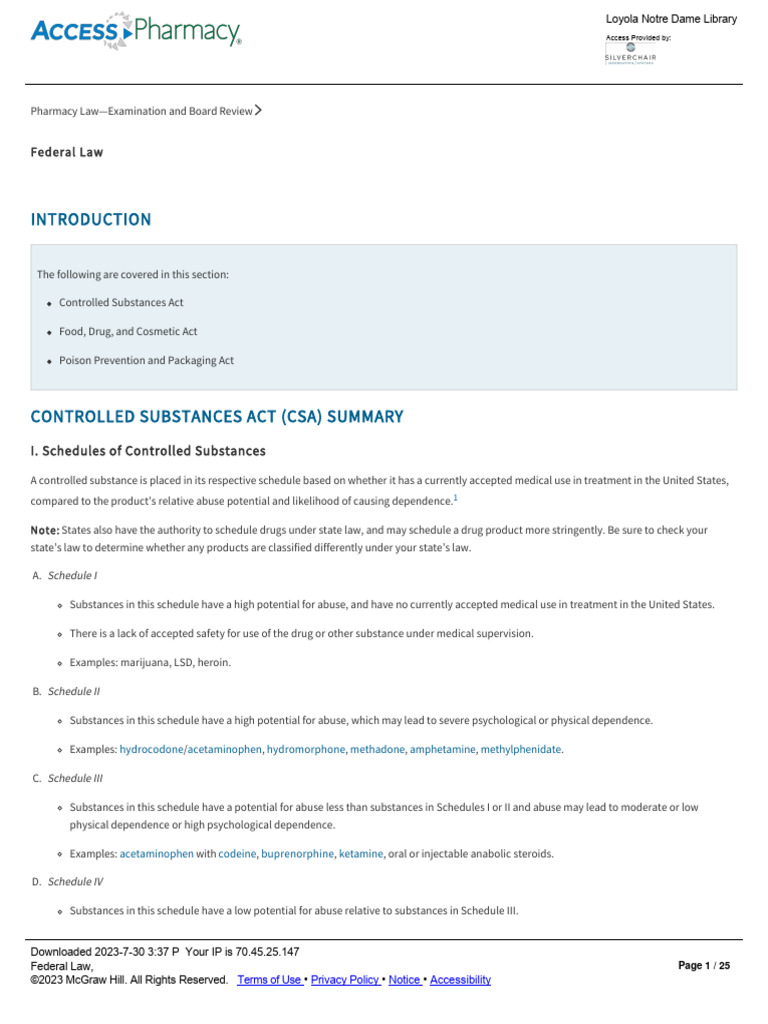 Federal Law | PDF | Medical Prescription | Controlled Substances Act