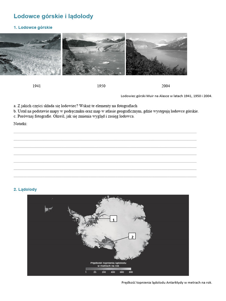 Lodowce Górskie I Lądolody | PDF