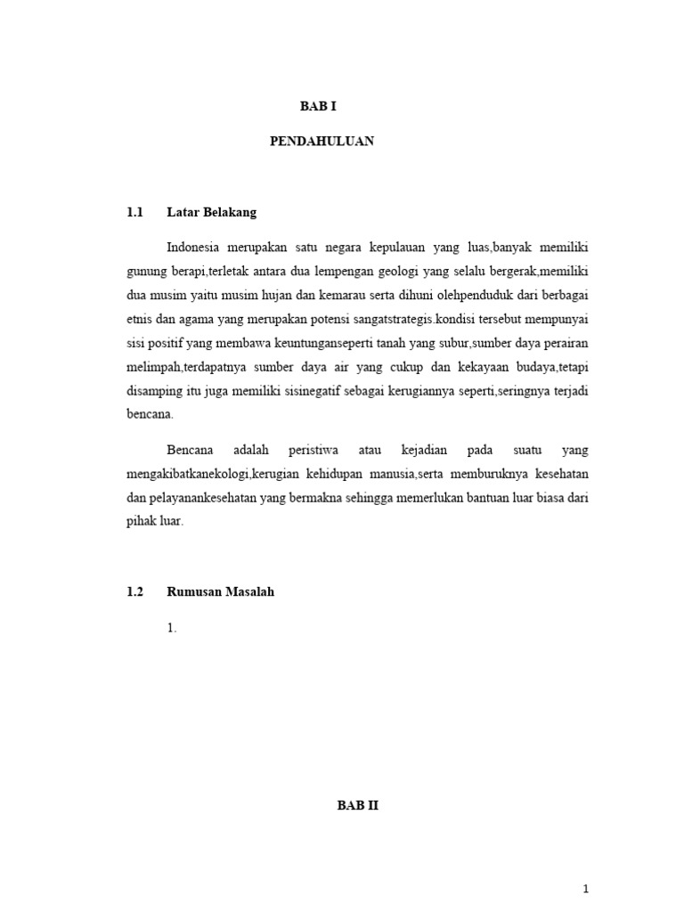 PERENCANAAN DALAM PENANGGULANGAN BENCANA | PDF