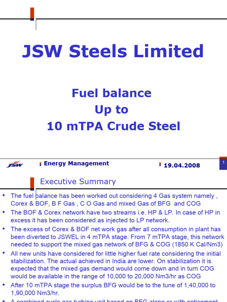 10 mTPA Fuel Balance | PDF | Stove | Fuels