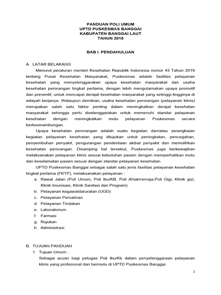 Panduan Poli Umum | PDF