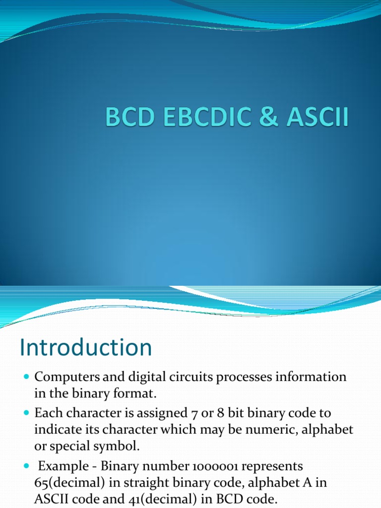 BCD EBCDIC & ASCII | Binary Coded Decimal | Ebcdic | Free 30-day Trial | Scribd