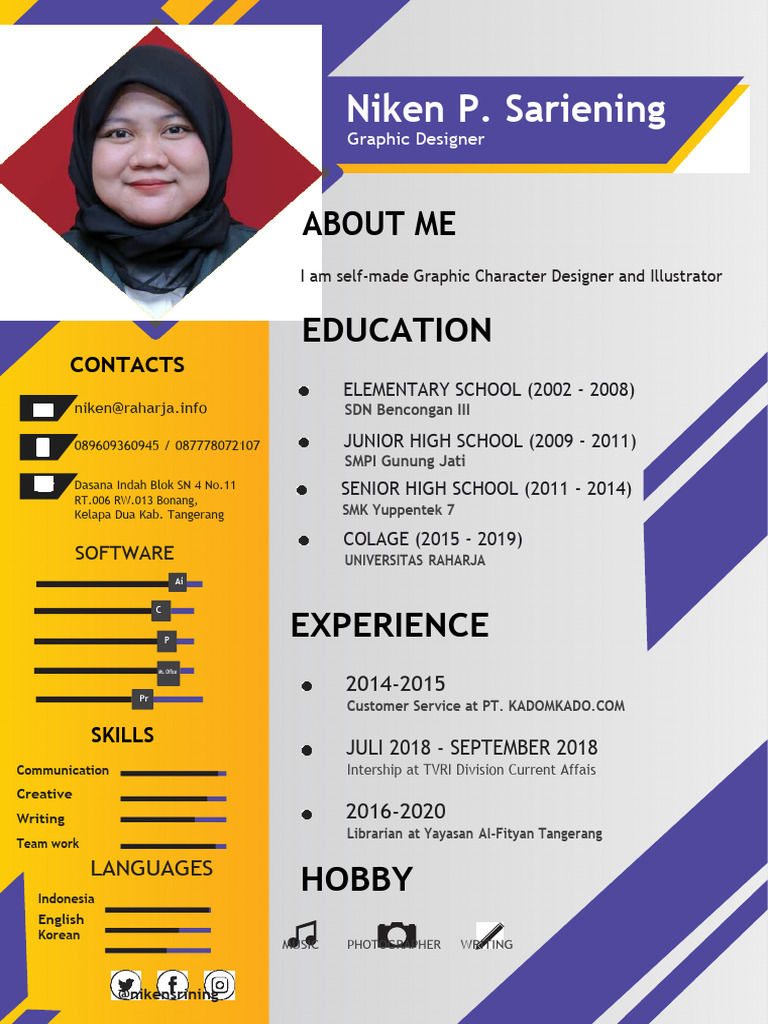 Lamaran Kerja Niken Sariening | PDF
