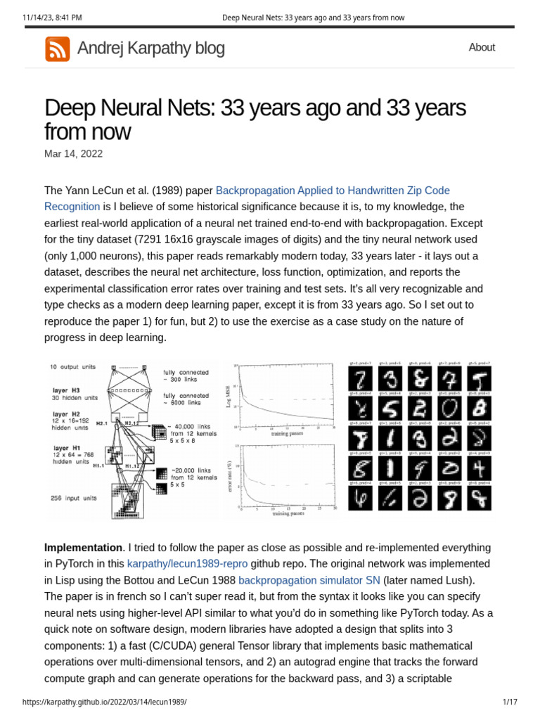 Deep Neural Nets_ 33 years ago and 33 years from now | PDF | Artificial Neural Network | Deep ...