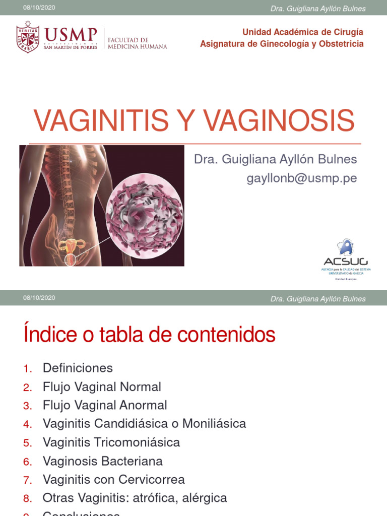 TEORIA 11. Vaginitis y Vaginosis | PDF | Vagina | Candidiasis