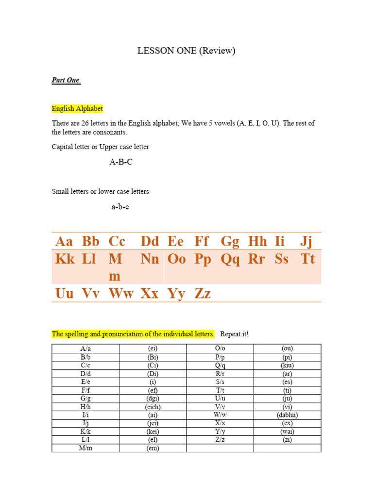 Lesson One | PDF | Linguistics | Human Communication