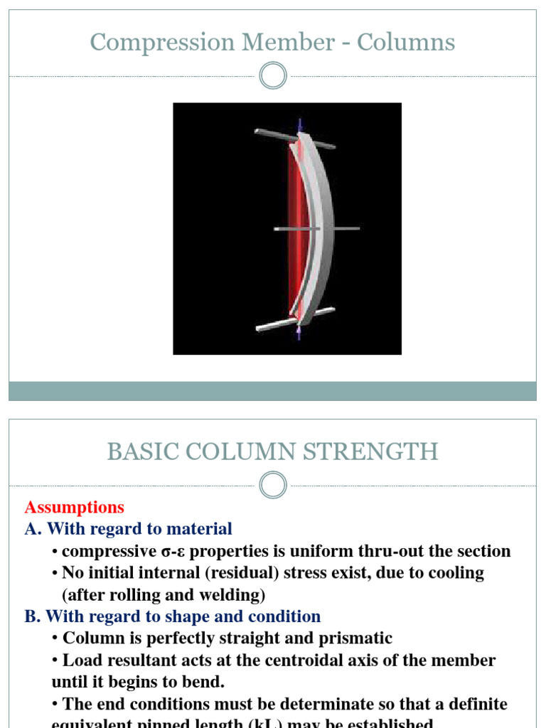 Steel Compression Member-2 | PDF | Buckling | Strength Of Materials