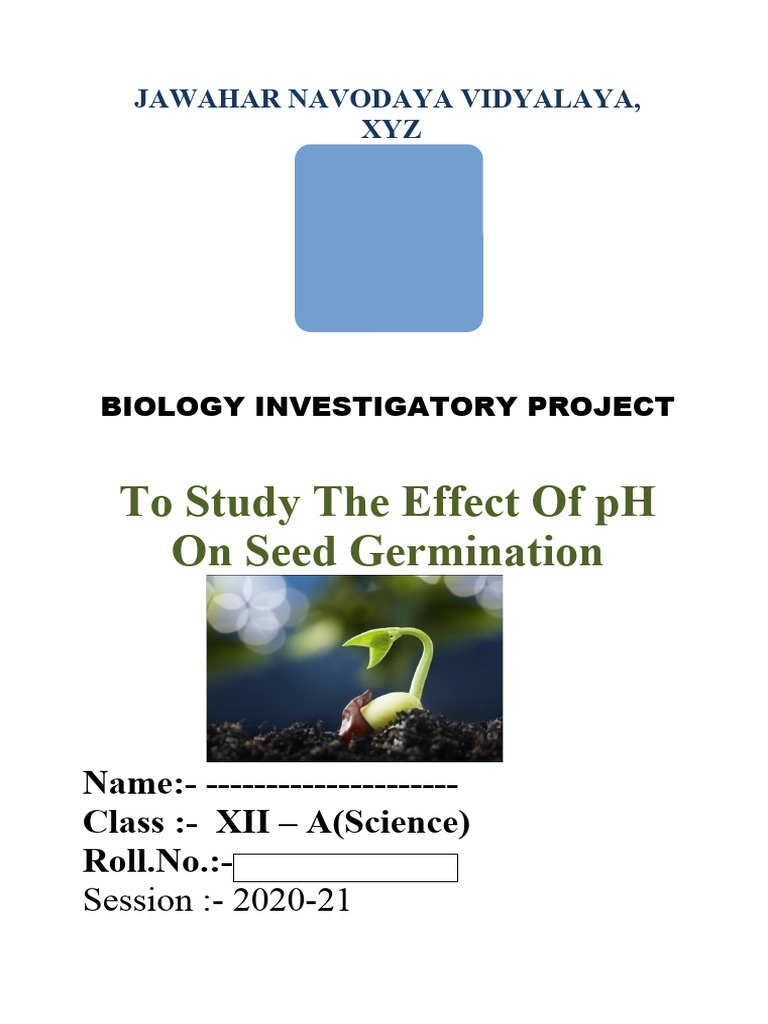 pH Effects on Seed Germination Study | PDF | Seed | Leaf