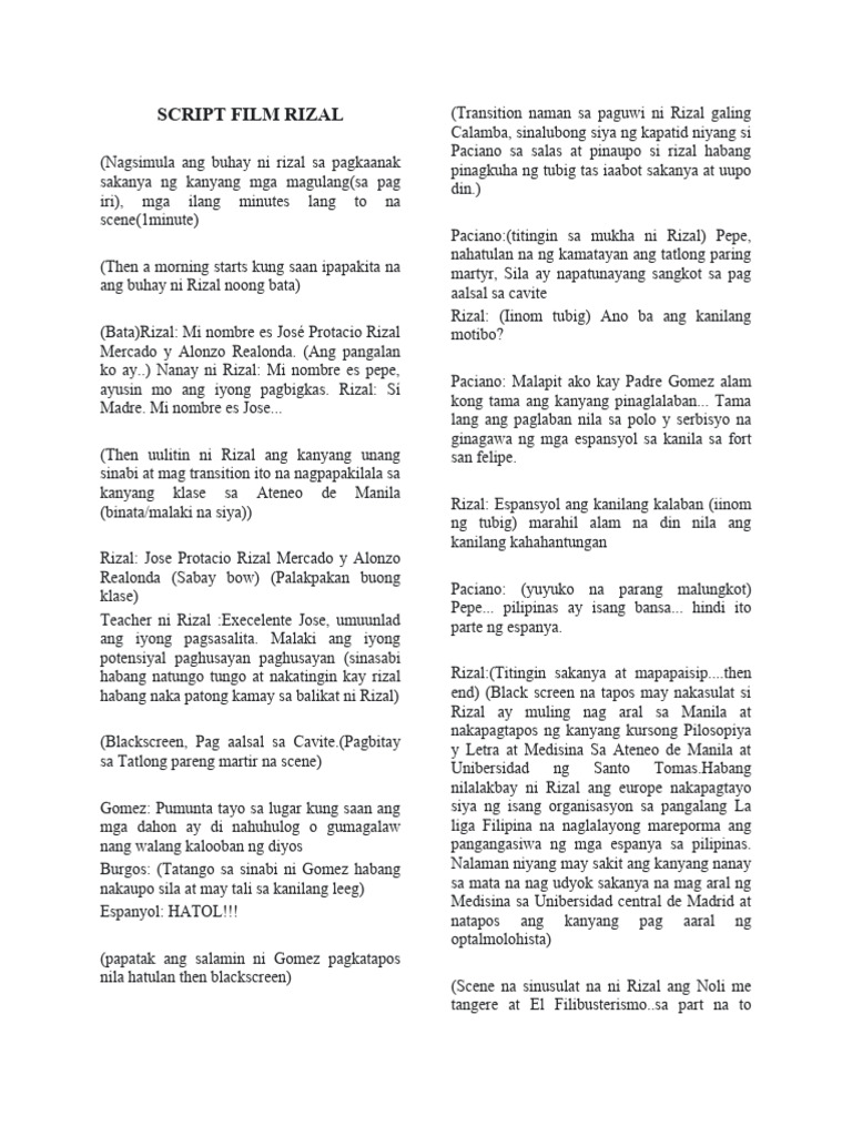 Script Film Rizall | PDF