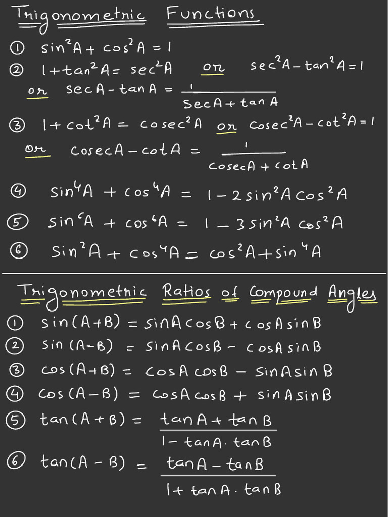 Trigonometric Formulas Pdf Euclid Real Analysis