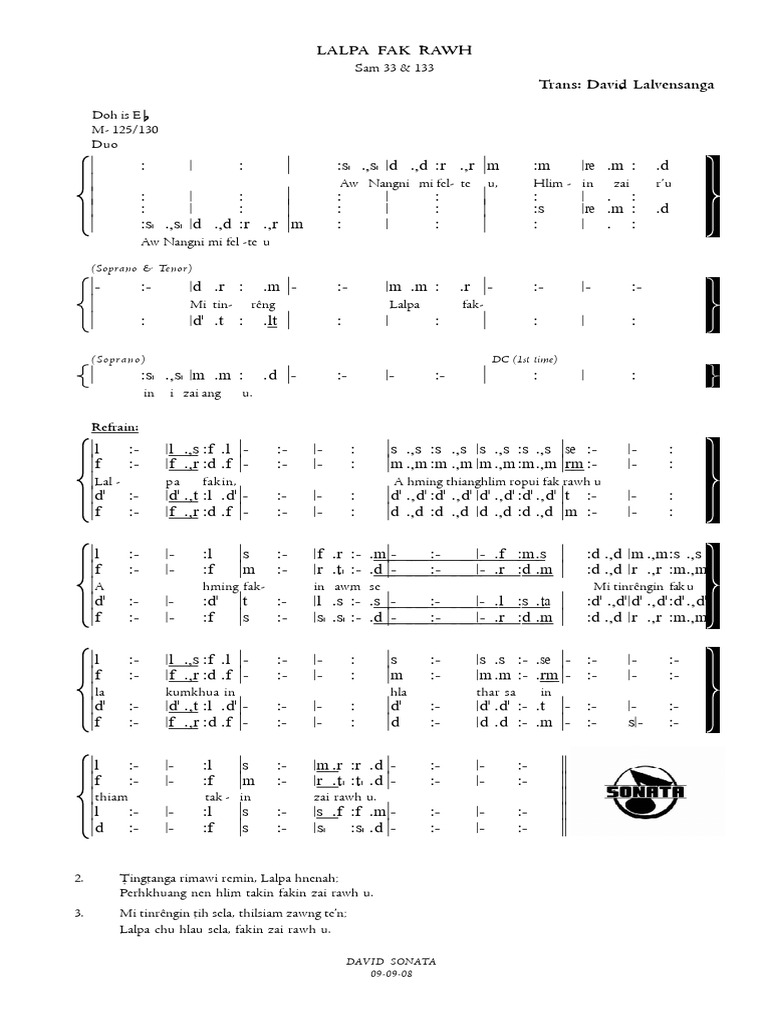 Lalpa Fak Rawh (Hla Copy) | PDF