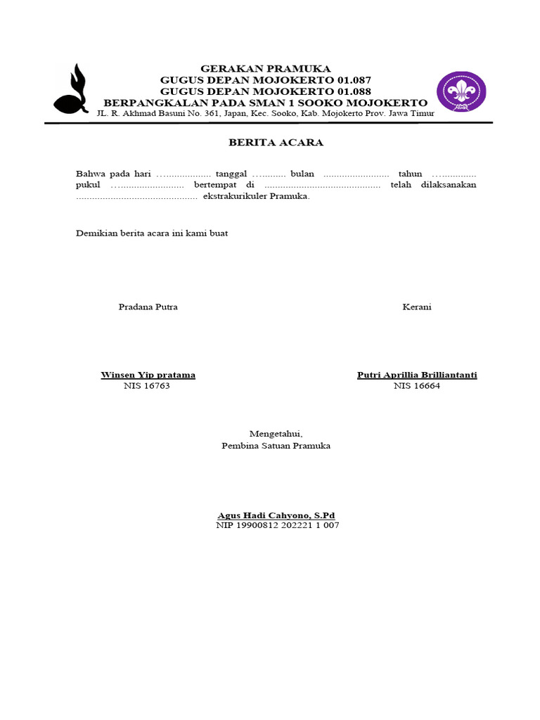 Notula - Dan - Berita - Acara Pta | PDF