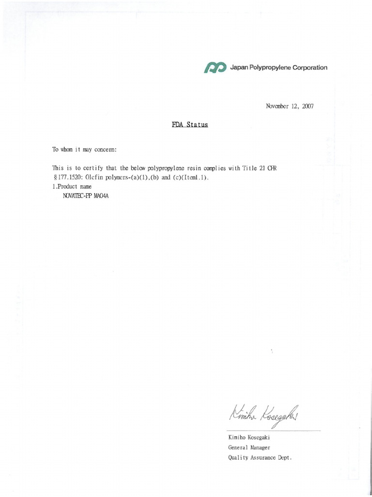 Novatec-PP MA04A | PDF