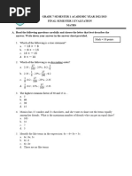 Indices Exam Questions | PDF | Mathematics | Mathematical Objects
