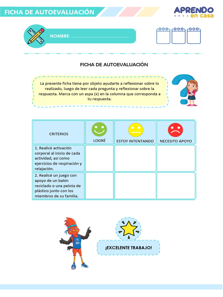 Act1 Ficha de Autoevaluación - Iv Ciclo | PDF