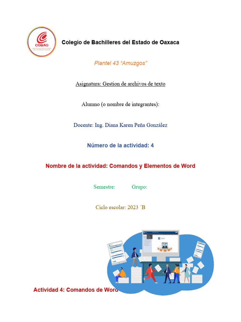 Actividad Interfaz de Word | PDF | Microsoft Word | Atajo de teclado