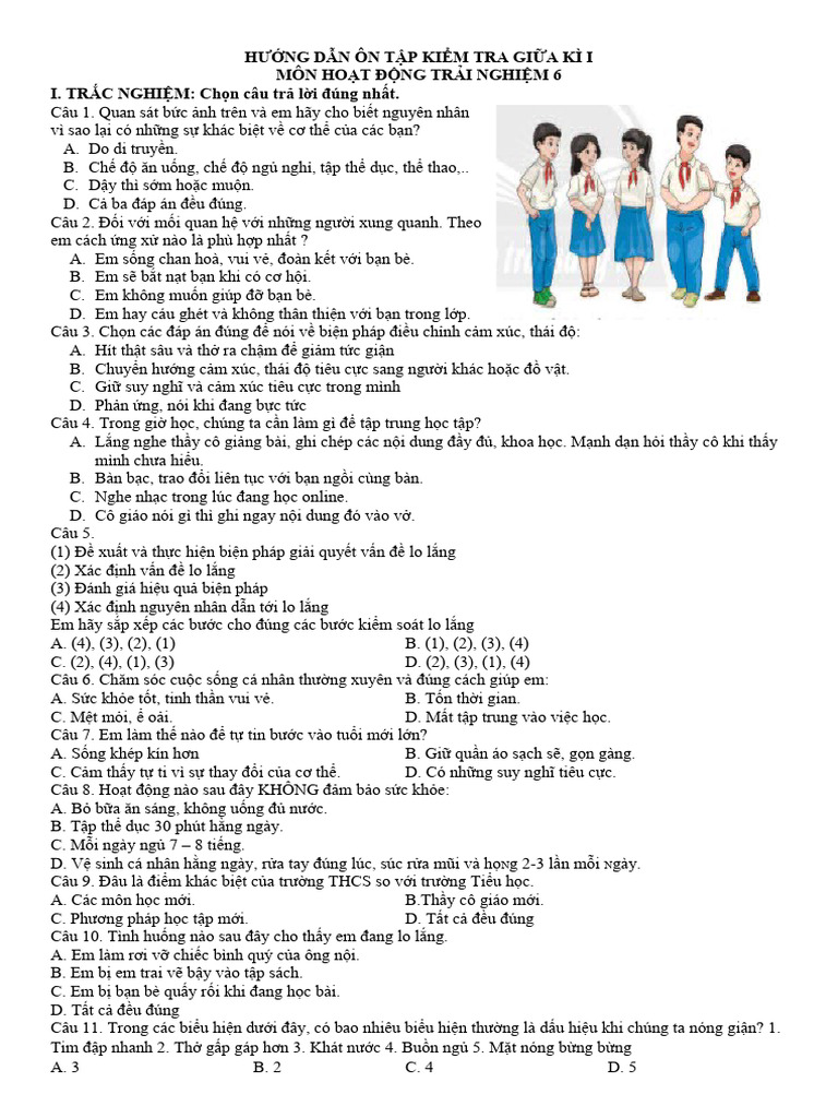 HƯỚNG DẪN ÔN TẬP KTGKI 23-24 | PDF