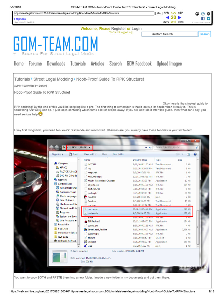 Noob Proof Guide To RPK Structure | PDF | Computing | Software