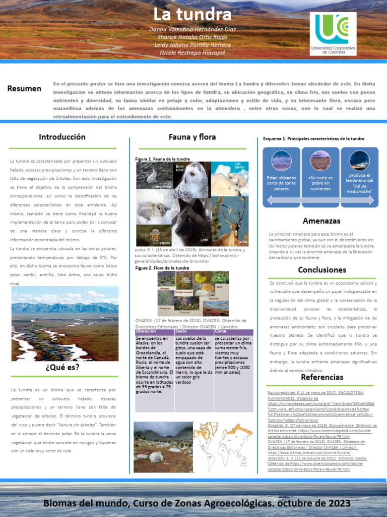 La tundra poster corregido | PDF | Ecología | Ciencia medioambiental