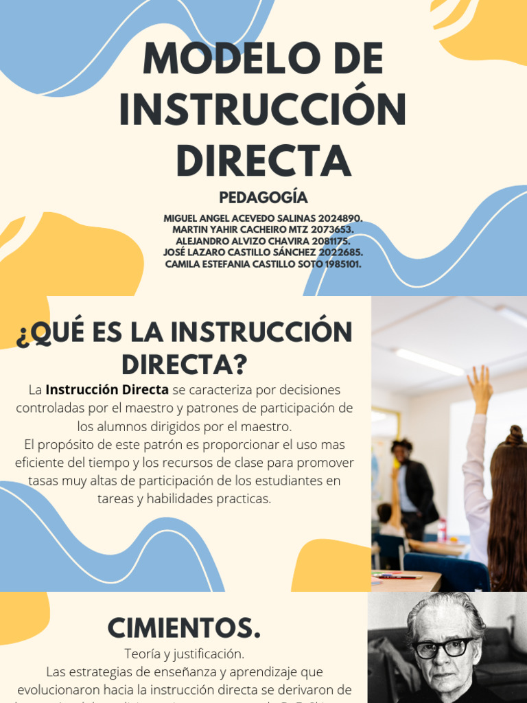 Modelo de Instrucción Directa | PDF | Maestros | Aprendizaje
