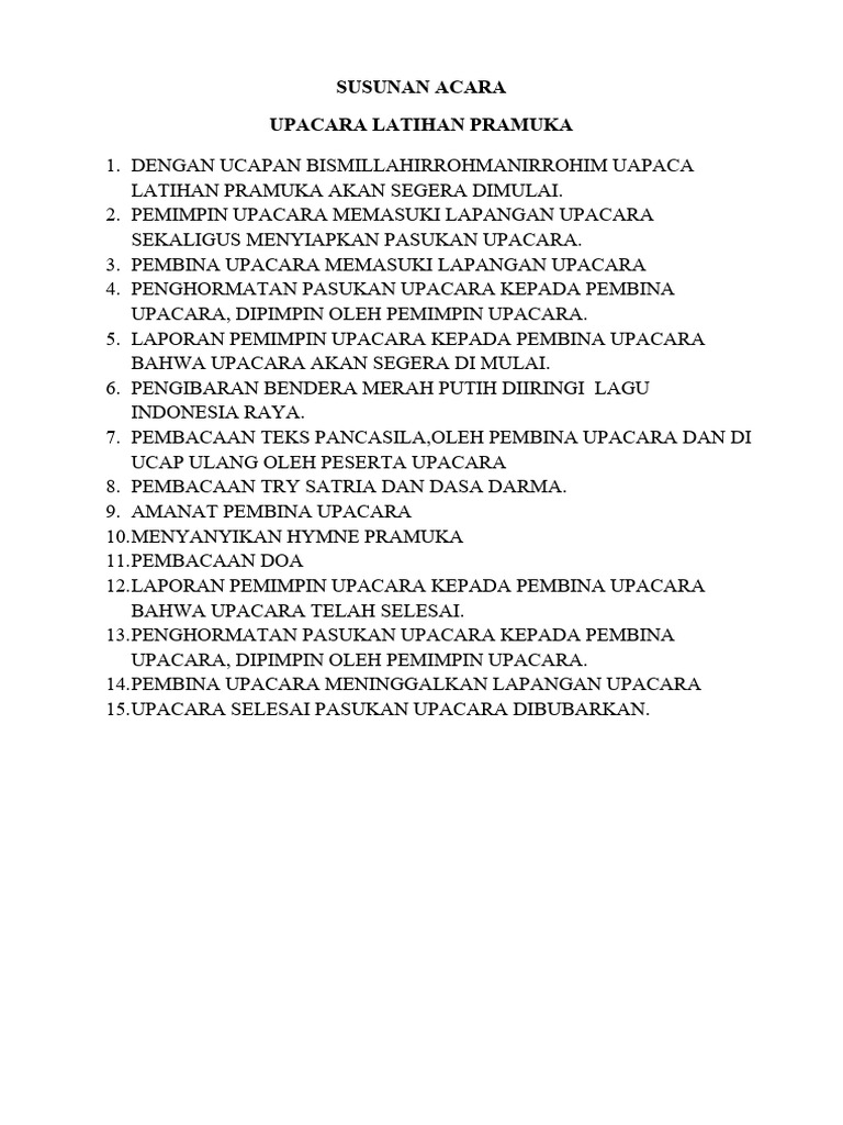 Susunan Acara Permata | PDF | Agama & Spiritualitas