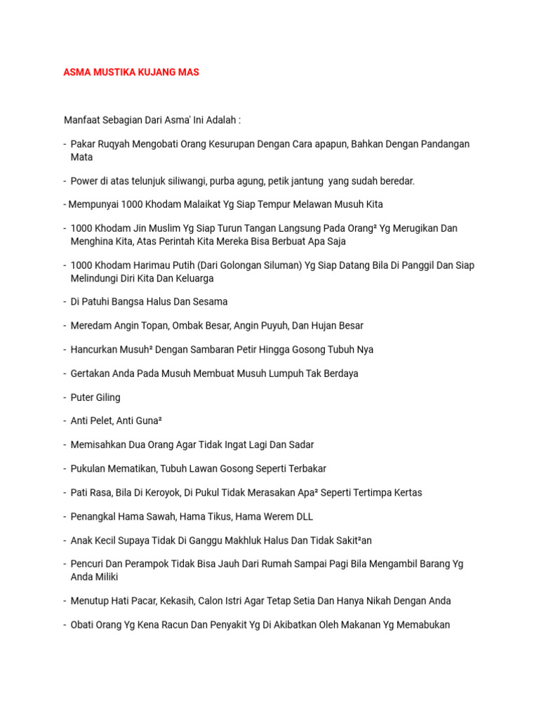 Asma Kujang Mas PS | PDF | Kesehatan Holistik