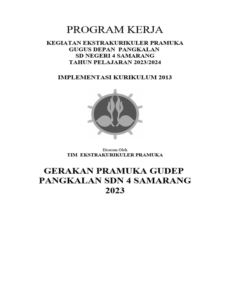 Program Kerja Pramuka | PDF