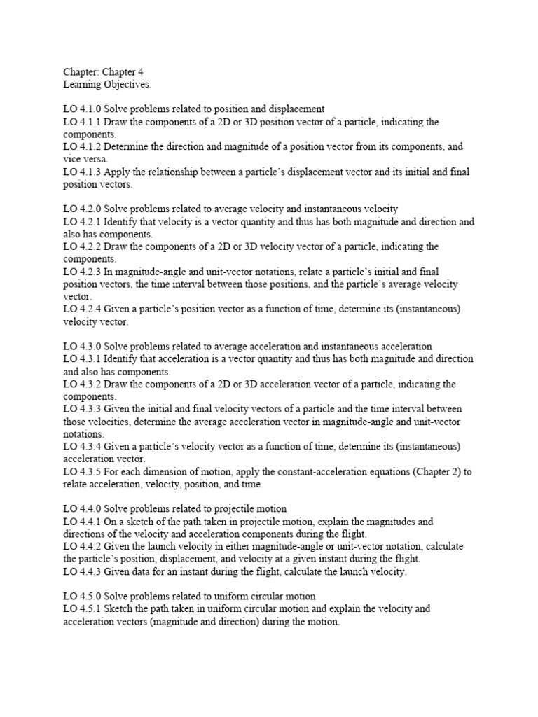 CH 04 | PDF | Acceleration | Velocity
