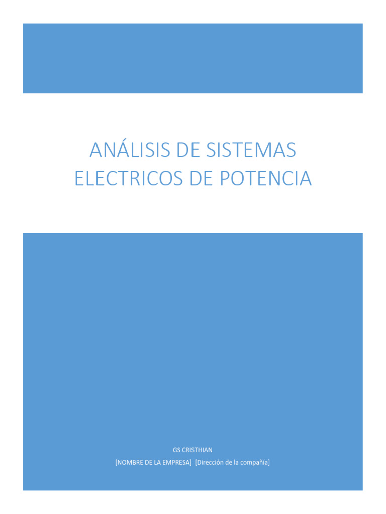 Analisis de Sistemas de Potencia | PDF | Corriente eléctrica | Energia electrica