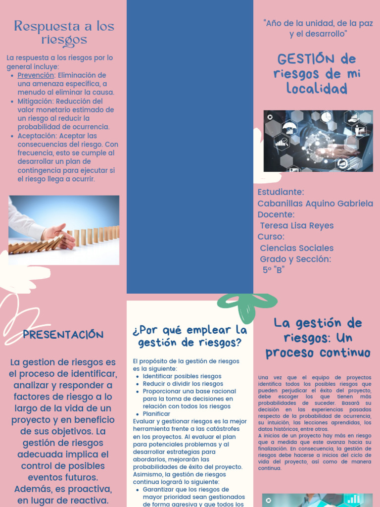 Triptico Sociales | PDF | Riesgo | Gestión de riesgos