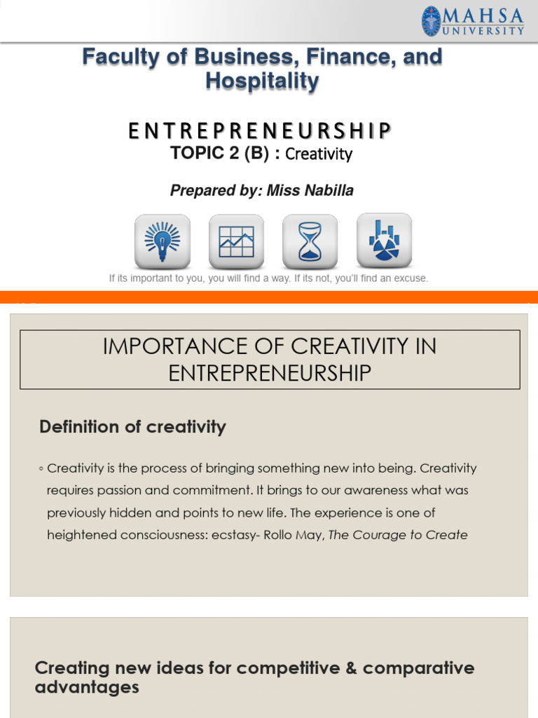 CHAPTER 2b Creativity and Techniques | PDF | Creativity | Entrepreneurship