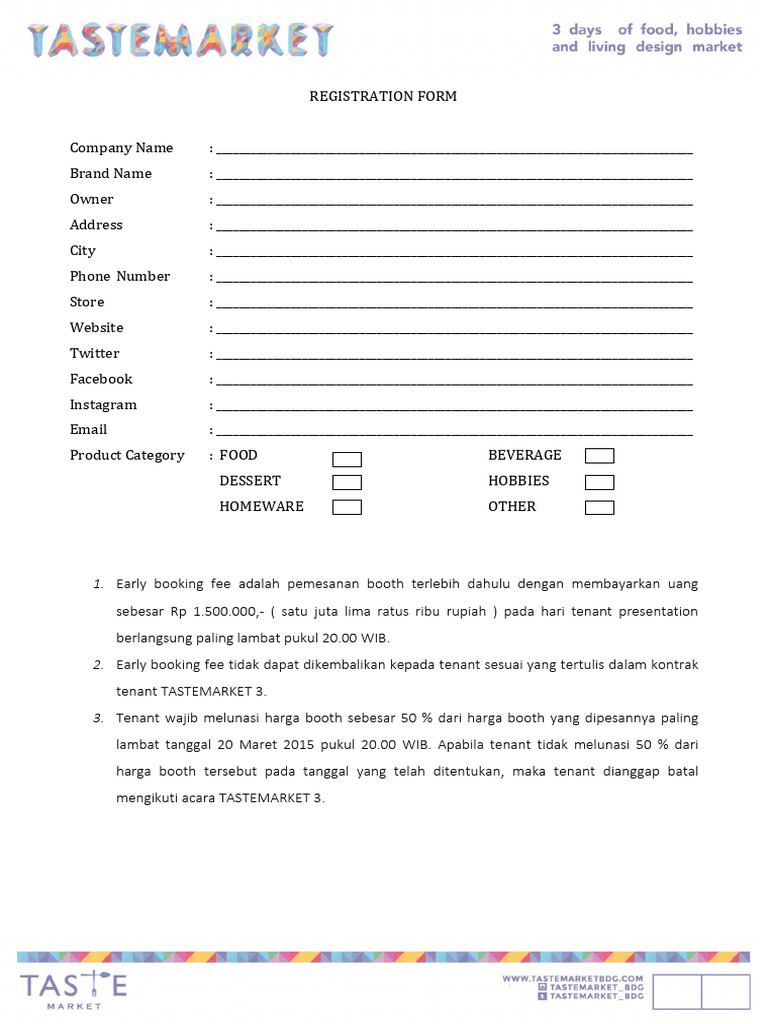 Contoh Surat Penawaran Kerjasama Bazaar | PDF