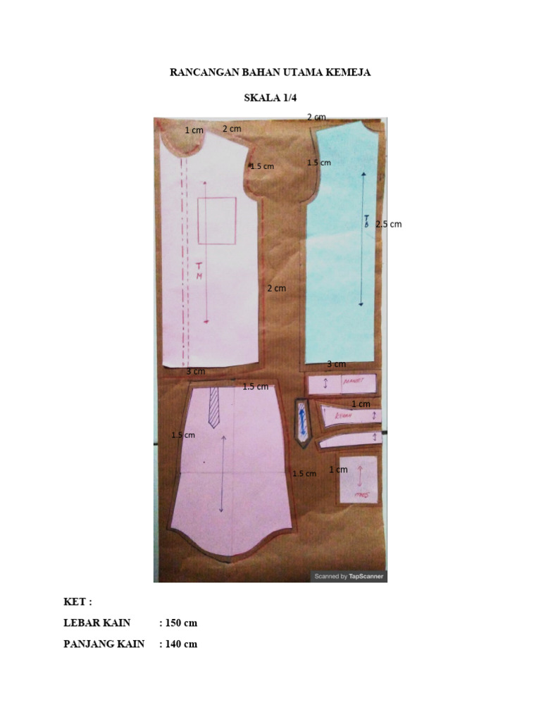 Rancangan Bahan Utama Kemeja | PDF