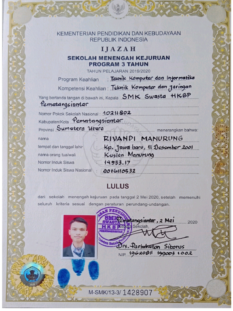 PDF Ijazah Rivandi | PDF