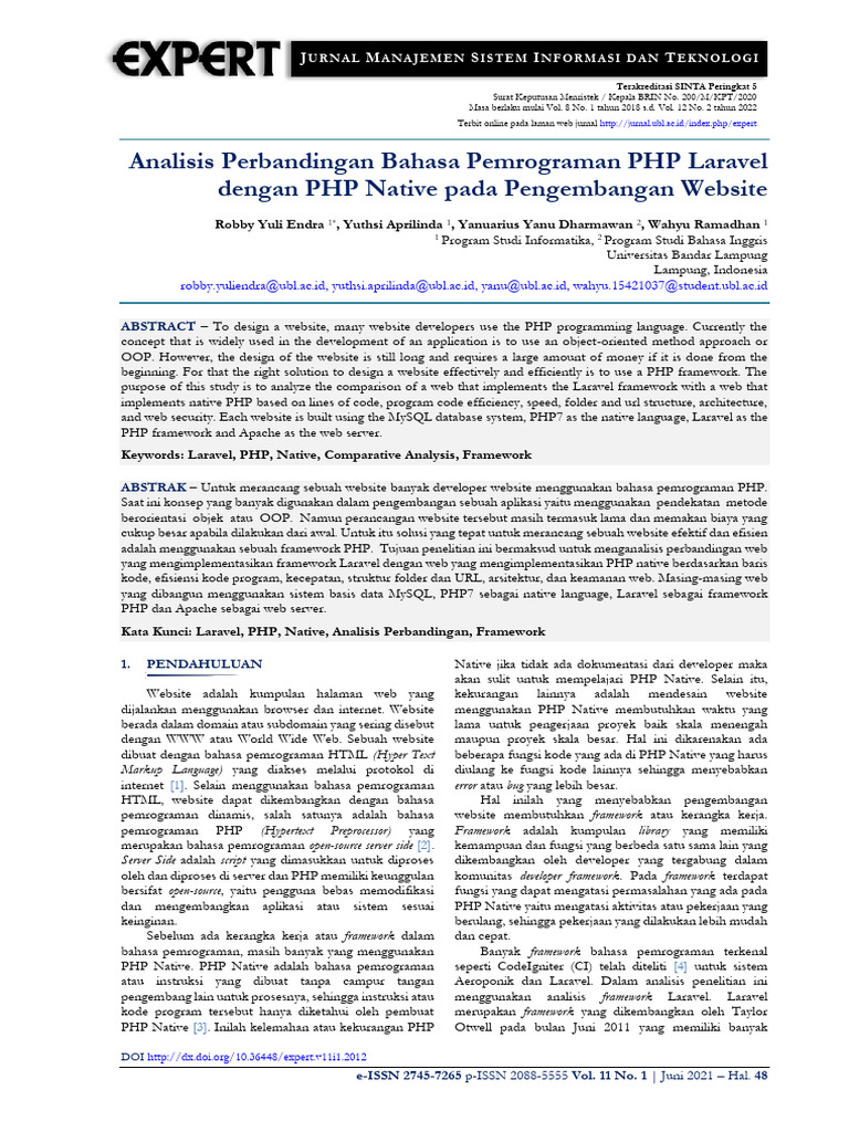 PHP Native Vs Laravel | PDF