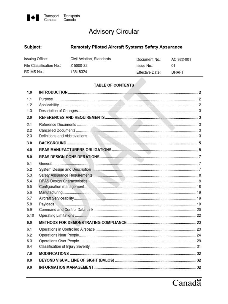 Draft AC 922-001 | Download Free PDF | Unmanned Aerial Vehicle ...