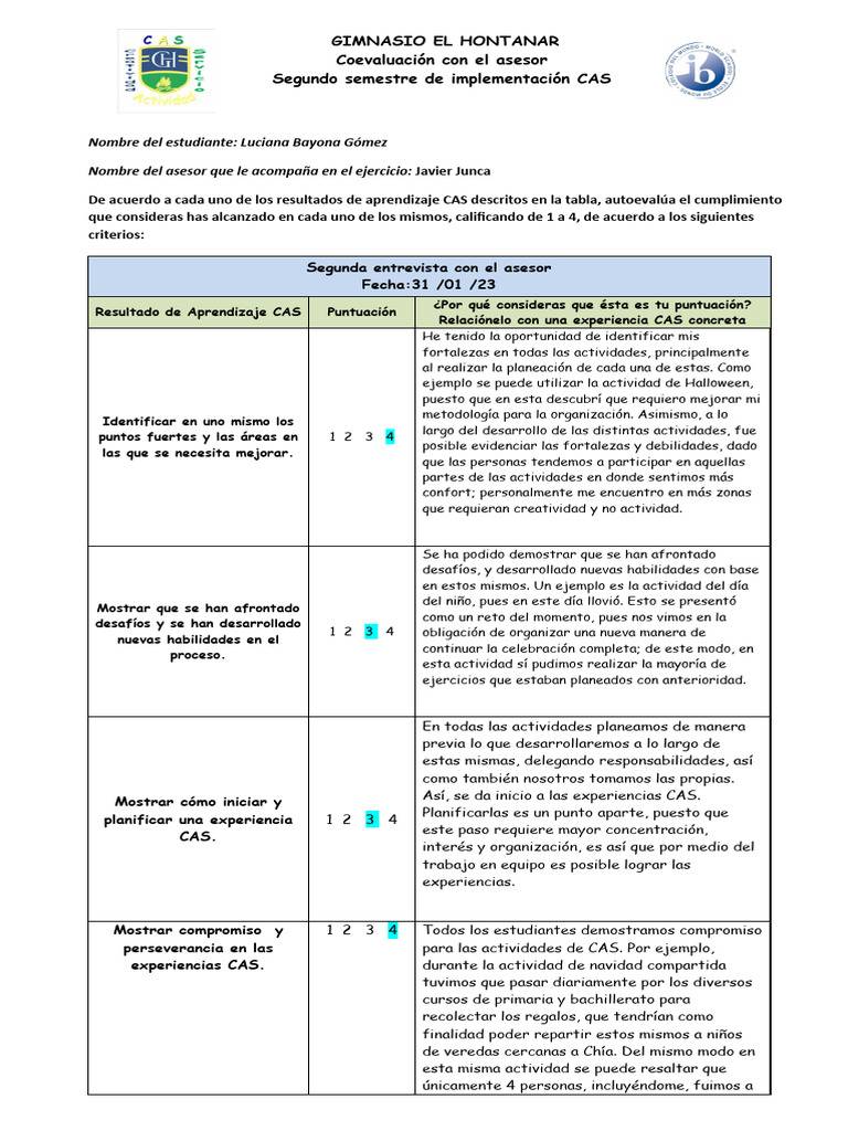 Segunda Entrevista Con El Asesor 2023 | PDF | Creatividad