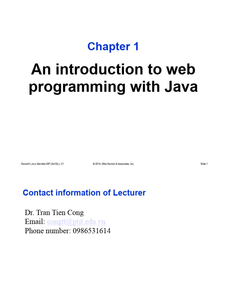 Chapter 01 Slides | PDF | Java (Programming Language) | Systems Engineering