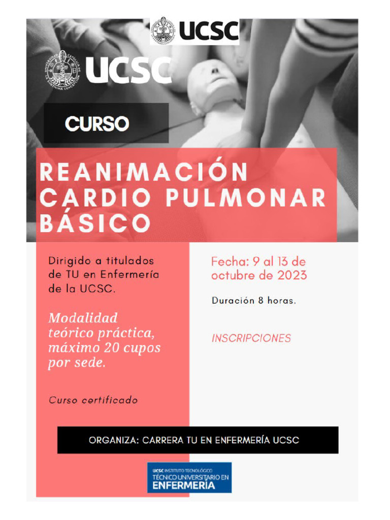 Temario Curso RCP 2023 | PDF | Reanimación cardiopulmonar | Primeros auxilios
