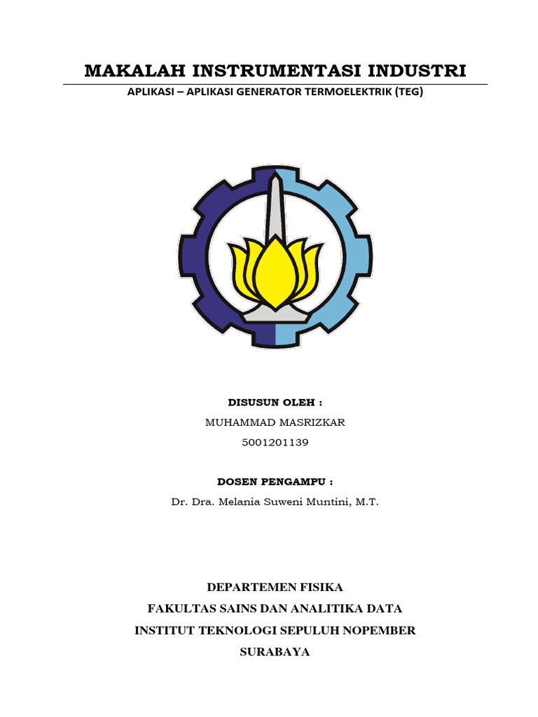Aplikasi Generator Termoelektrik (TEG) | PDF