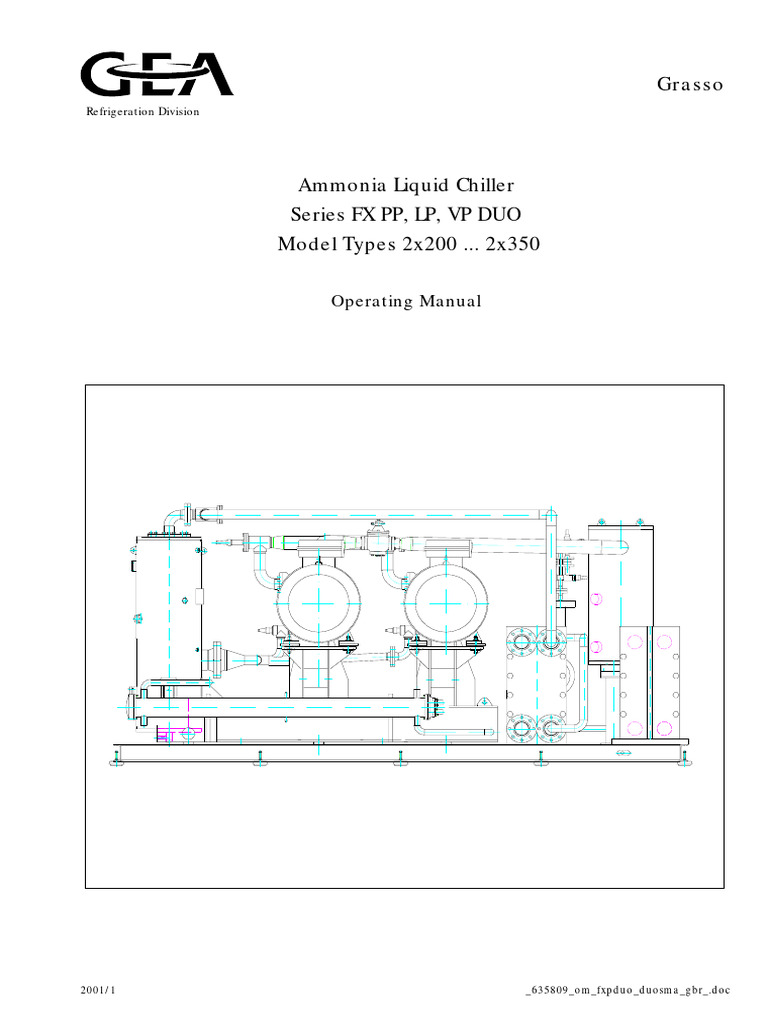 41 NH3 Chiller Unit - Operating Manual | PDF | Pump | Valve