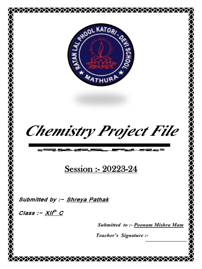 Chemistry Project File | PDF | Electrolyte | Electrical Resistivity And ...
