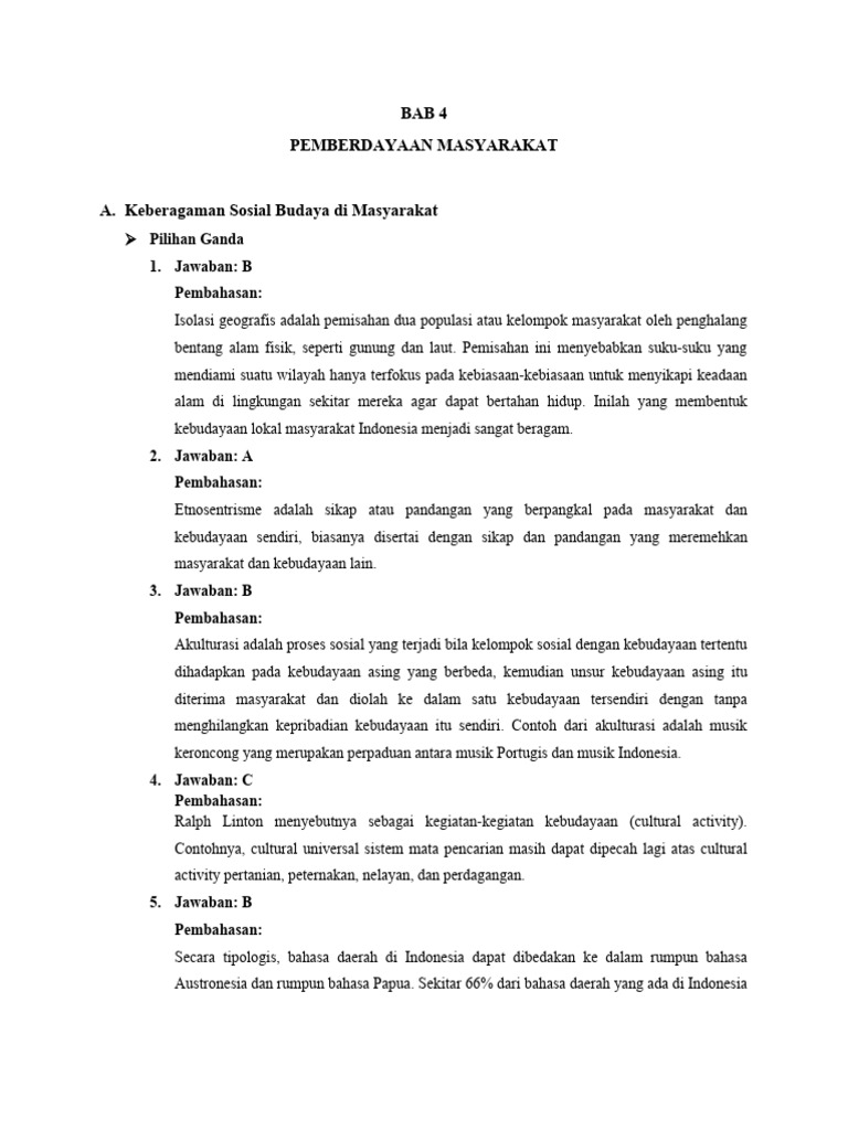 KJ+Pembahasan IPS SMP Kelas VII - Bab 4 | PDF