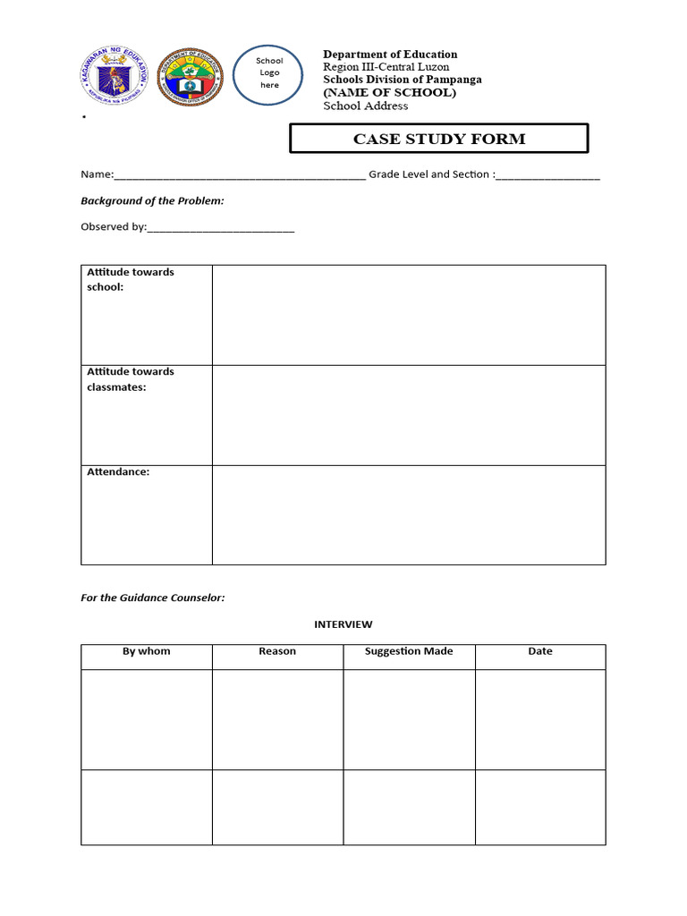 3 CASE STUDY Form | PDF