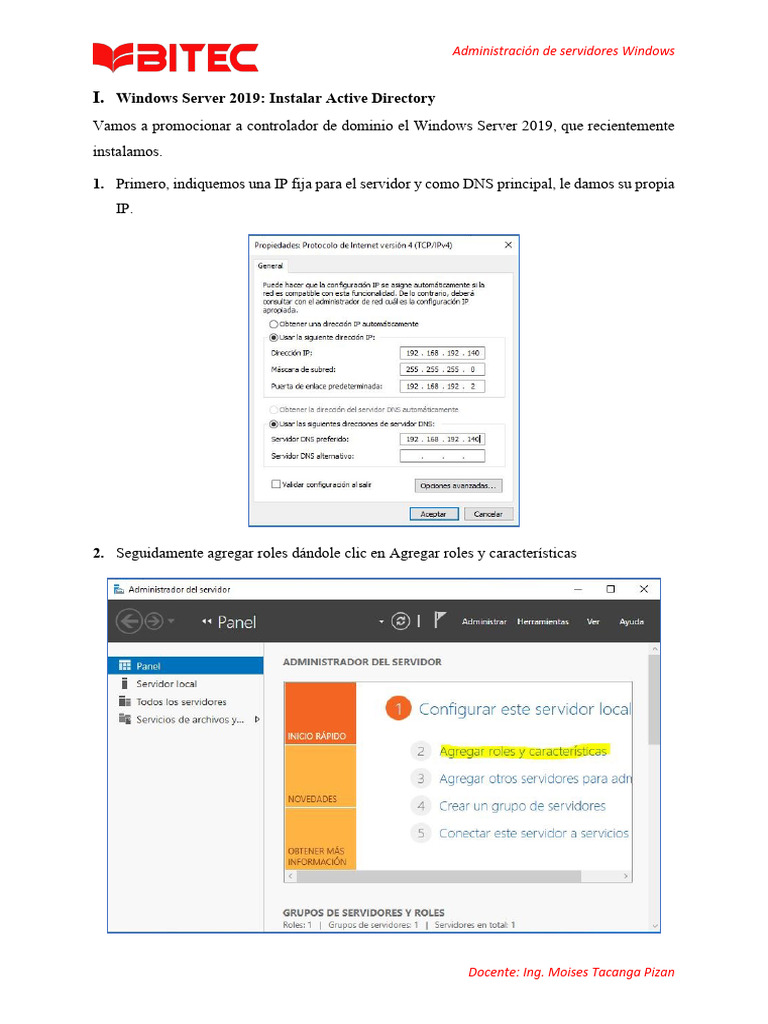 Instalacion de Active Directory | PDF | Microsoft Windows | Servidor (Computación)