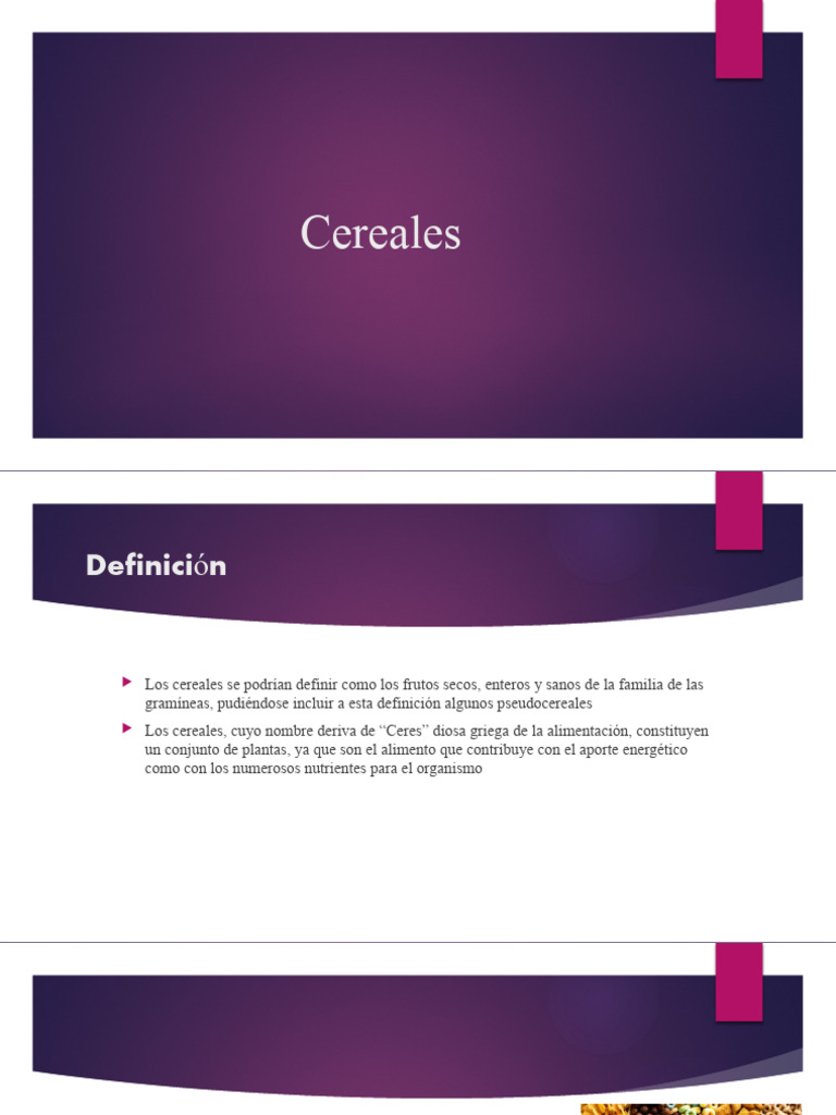 Presentación (2) | PDF | Cereales | Alimentos