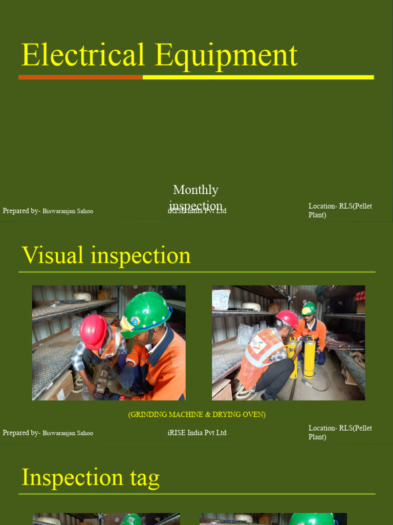 Electrical Equipment Inspection | PDF | Electricity | Tools
